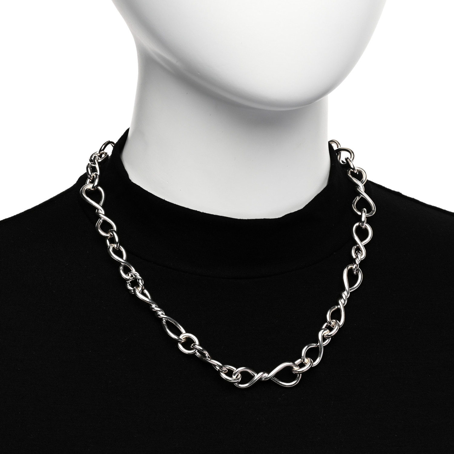 DAVID YURMAN DAVID YURMAN Sterling Silver Continuance Chain Necklace 1510124 FASHIONPHILE