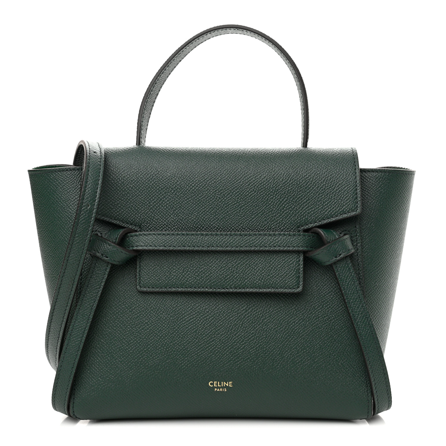 CELINE Grained Calfskin Nano Belt Bag Amazone 1237362 FASHIONPHILE