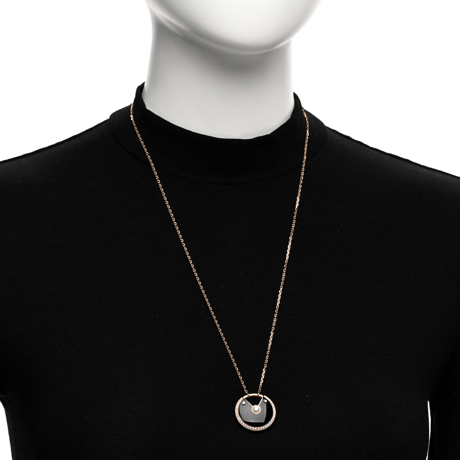 Cartier amulette necklace onyx store