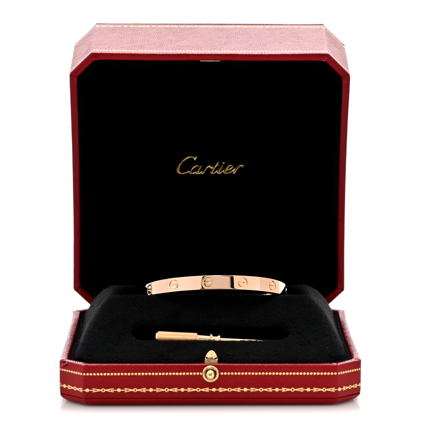 CARTIER 18K Yellow Gold LOVE Bracelet 17 1564071 FASHIONPHILE