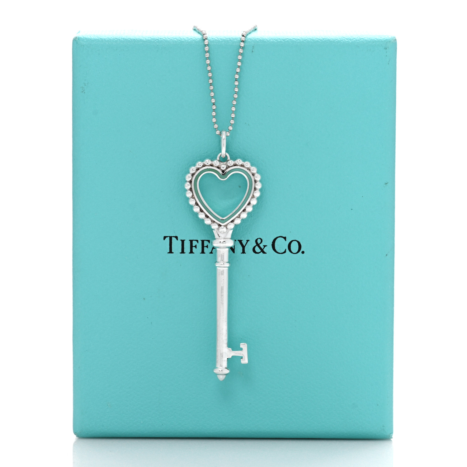 Tiffany beaded heart key pendant store
