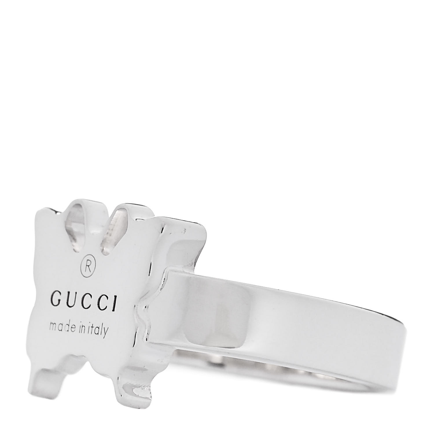 GUCCI Sterling Silver Butterfly Band Ring 51 5.75 1570776 FASHIONPHILE