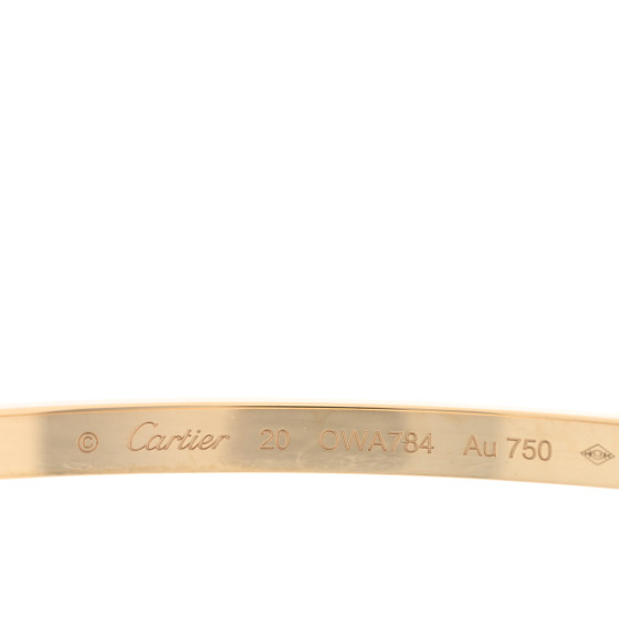 CARTIER 18K Yellow Gold Small LOVE Bracelet 20 FASHIONPHILE