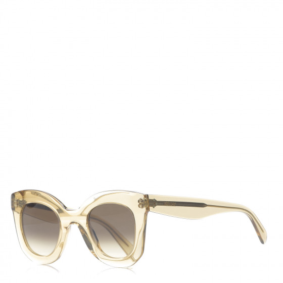 CELINE Baby Marta Sunglasses CL41393 S Clear Champagne 584789 FASHIONPHILE