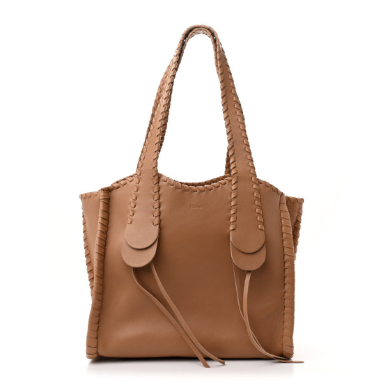 CHLOE Calfskin Mony Tote Light Tan 1669628 | FASHIONPHILE