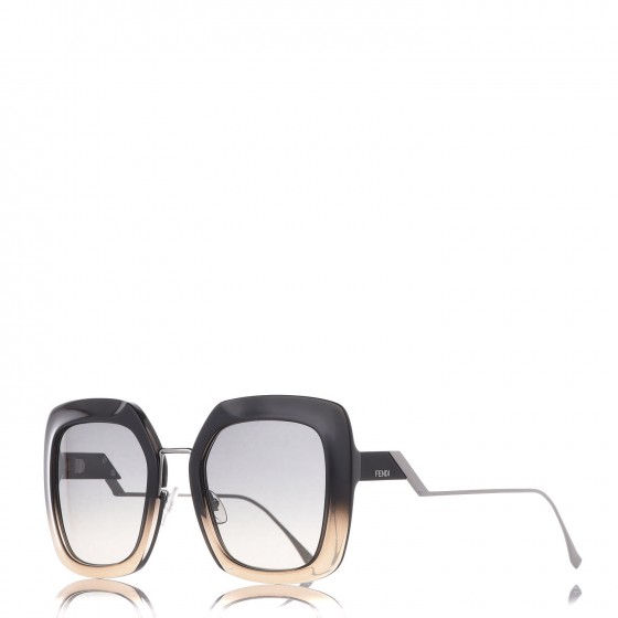 FENDI Square Sunglasses FF 0317/S Black Grey 331958 | FASHIONPHILE