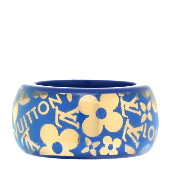 LOUIS VUITTON Resin Tropical Cocktail Ring Blue M 50 5.5 1534589 FASHIONPHILE