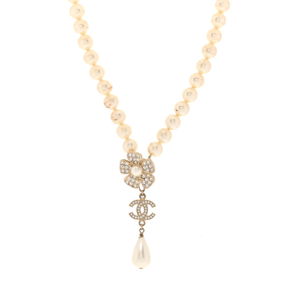 Chanel pearl and diamond necklace store