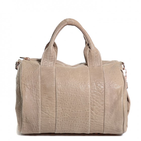 ALEXANDER WANG Pebbled Lambskin Rocco Latte Rose Gold Hardware 102724 ... ALEXANDER WANG Pebbled Lambskin Rocco Latte Rose Gold Hardware 102724 ...