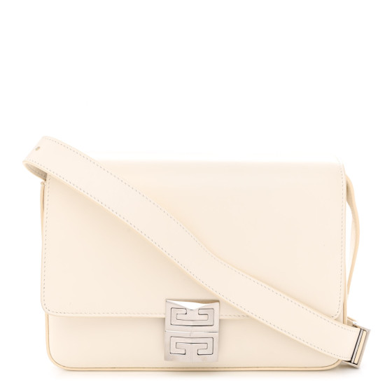 GIVENCHY Box Calfskin Medium 4G Shoulder Bag Ivory 1244647 | FASHIONPHILE