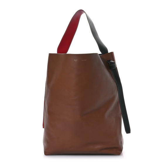CELINE Shiny Smooth Calfskin Small Twisted Cabas Camel Brick 1625150 ...