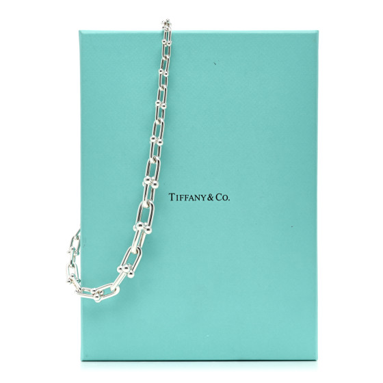 TIFFANY Sterling Silver HardWear Graduated Link Necklace 1569198 FASHIONPHILE