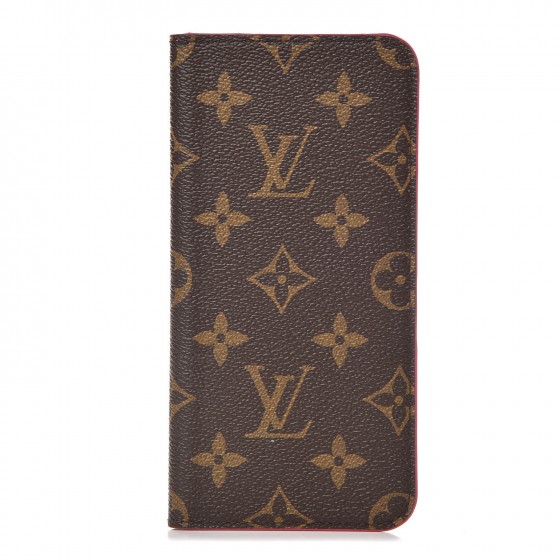 LOUIS VUITTON Monogram iPhone 7/8 Plus Folio Case Pink 320109 ...