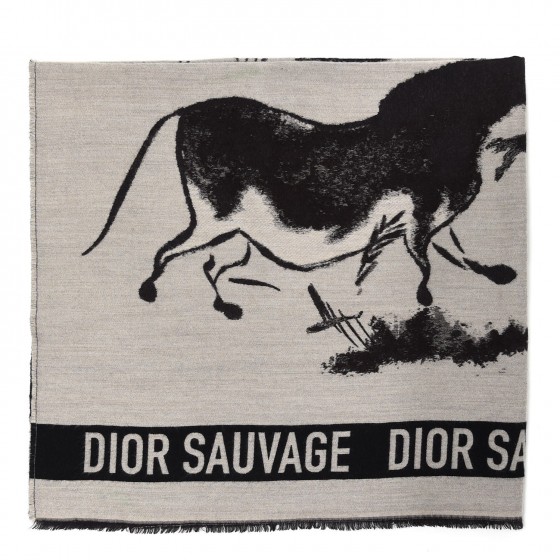 CHRISTIAN DIOR Wool Silk Dior Sauvage Throw Blanket 327000 | FASHIONPHILE