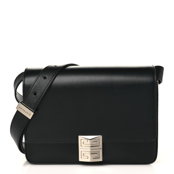 GIVENCHY Box Calfskin Medium 4G Shoulder Bag Black 1199505 | FASHIONPHILE