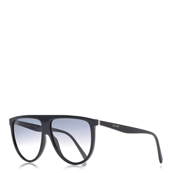 CELINE Flat Top Shield Sunglasses CL 40006IN Black 435662 FASHIONPHILE