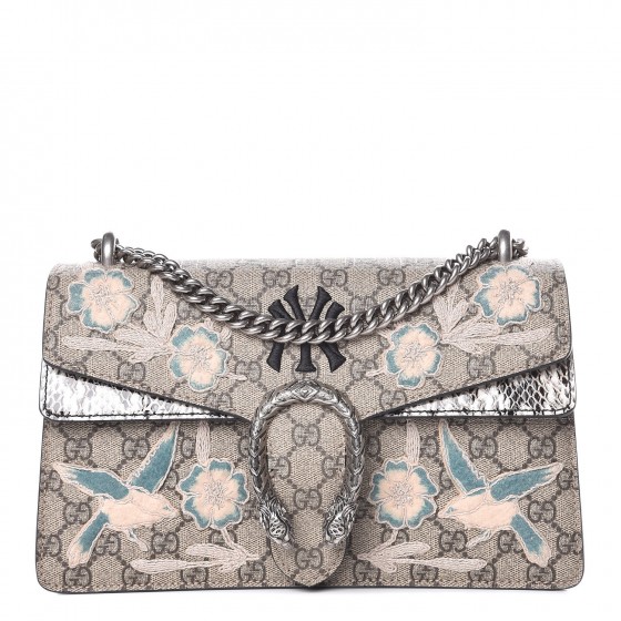 GUCCI X MLB GG Supreme Monogram Python NY Yankees Patch Embroidered ...