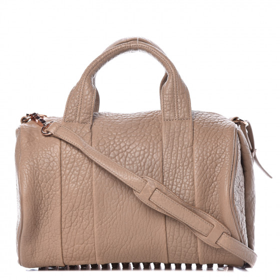 ALEXANDER WANG Pebbled Lambskin Rocco Latte Rose Gold Hardware 402683 ... ALEXANDER WANG Pebbled Lambskin Rocco Latte Rose Gold Hardware 402683 ...