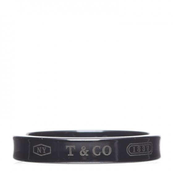 TIFFANY Titanium 4mm Narrow 1837 Ring 62 10 338967 | FASHIONPHILE