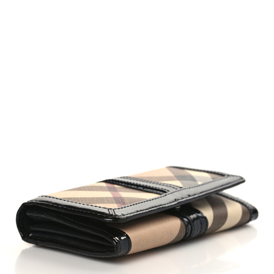 BURBERRY Supernova Check Penrose Continental Wallet Black 1189628 FASHIONPHILE