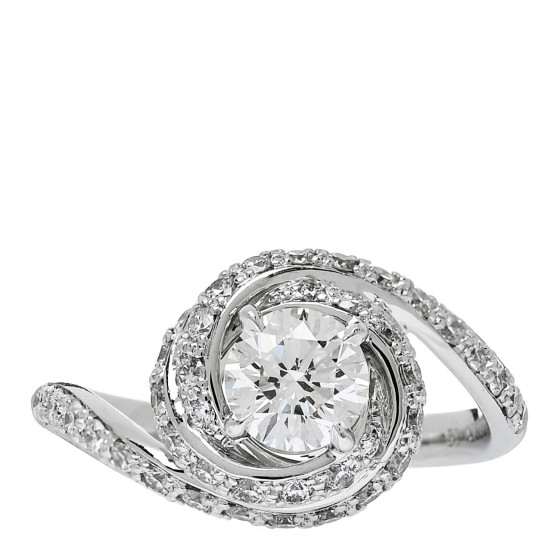 CARTIER Platinum Diamond .58ct Trinity Ruban Engagement Ring 50 5.25 1543449 FASHIONPHILE