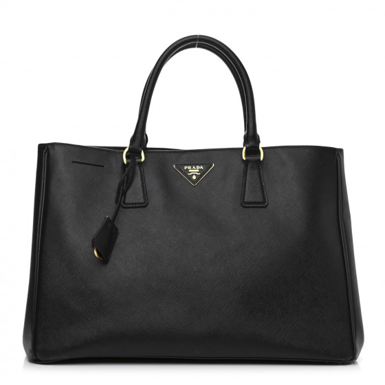 Prada Saffiano Lux Large Galleria Double Zip Tote Black 1082168 Fashionphile