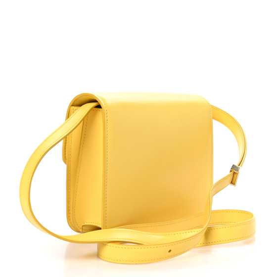 CELINE Box Calfskin Teen Classic Box Flap Bag Yellow 1509815 FASHIONPHILE