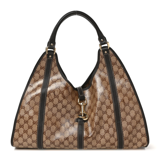 GUCCI Crystal Monogram Dollar Calfskin Medium Joy Shoulder Bag Beige ...