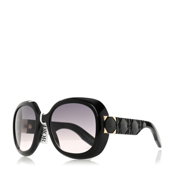 Christian Dior Acetate Cannage Lady 9522 Sunglasses Black 1202985 Fashionphile