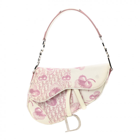 Christian Dior Monogram Floral Saddle Bag Pink 1079890 Fashionphile